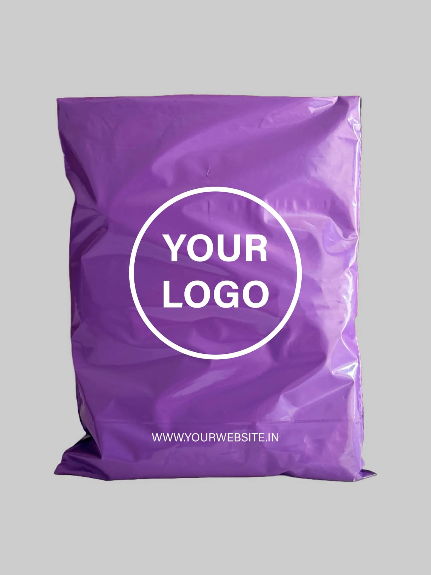 Purple Custom Courier Bags – Single Color Logo Printed Mailers